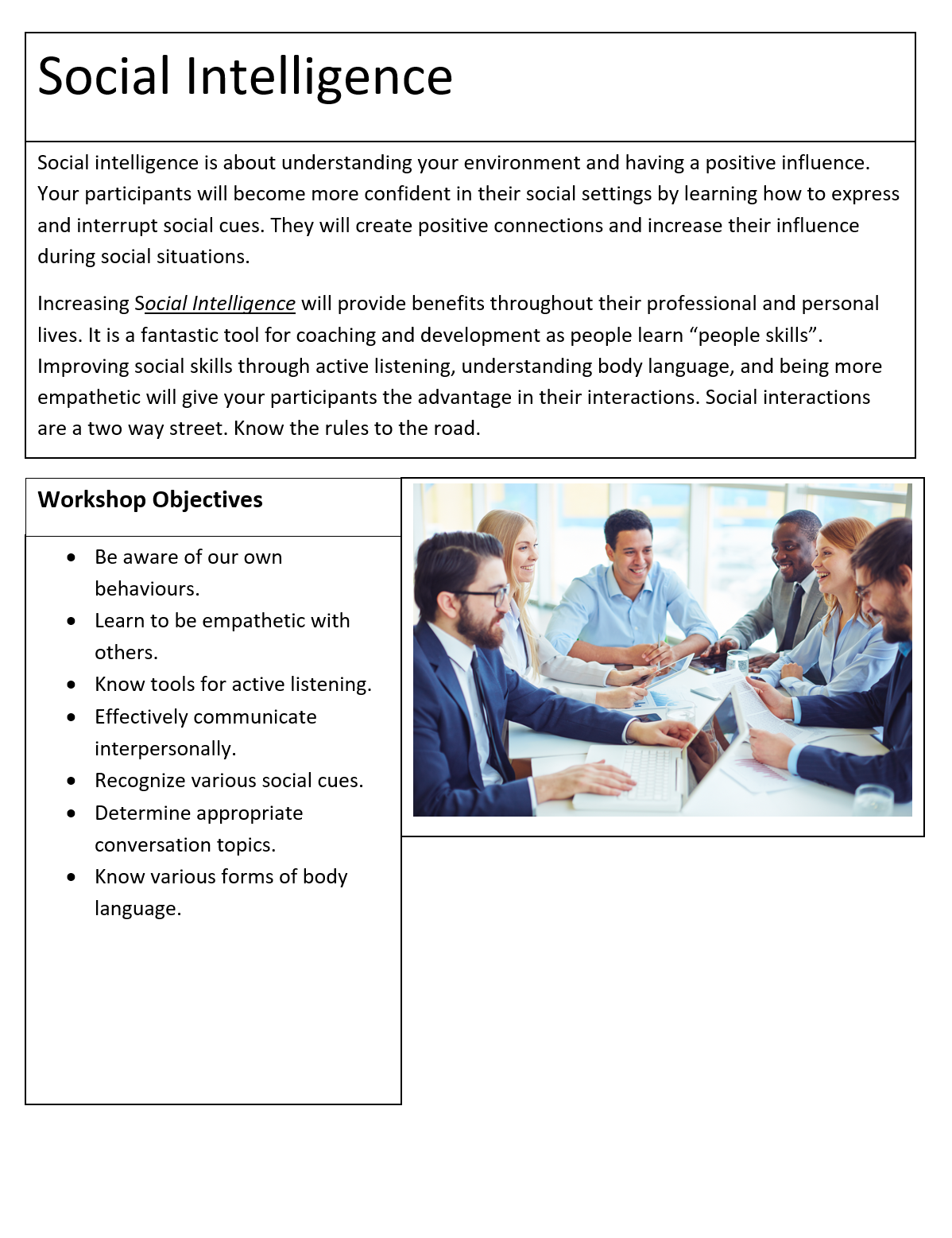 Social Intelligence – The Career Campus