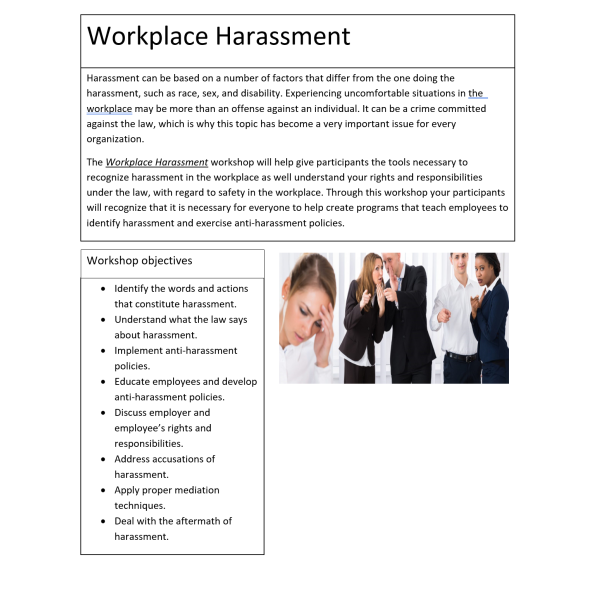 Workplace Harassment – The Career Campus